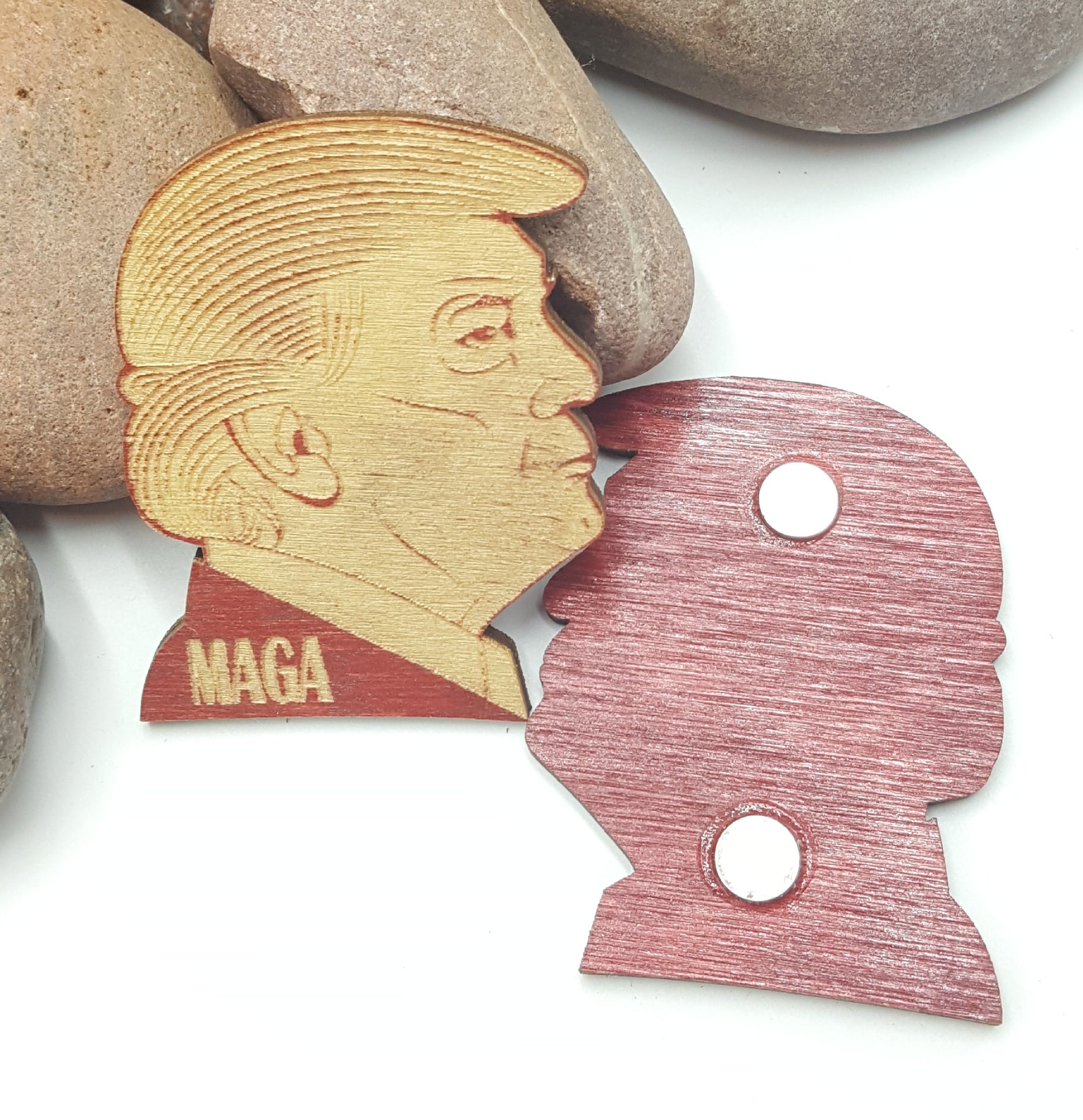 Wooden Donald Trump MAGA Refrigerator Magnet / Laser Cut / USA – Kustom ...